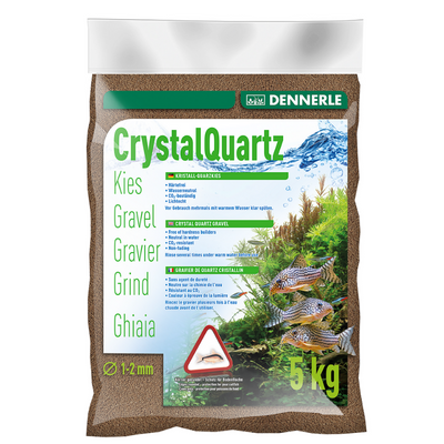 Dennerle Crystal quartz gravel dark brown 5kg