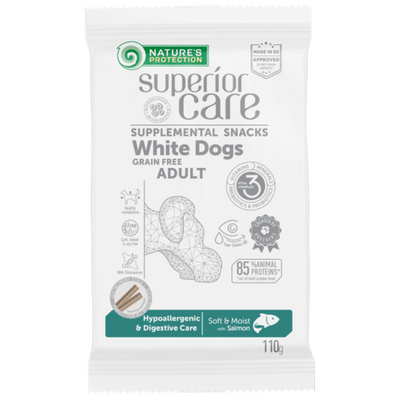 NPSC White Dogs Snack – Hypoallergenic & Digestiv care – Salmon 110g