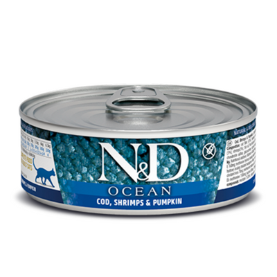 N&D Can Cat Ocean Codfish & Shrimps & Pumpkin 80g