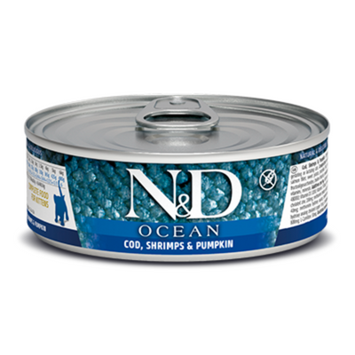 N&D Can Cat Ocean Kitten Codfish & Shrimp & Pumpkin 80g