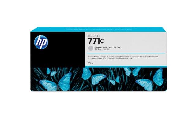 HP 771C 775-ml Light Gray DesignJet Ink Cartridge, B6Y14A