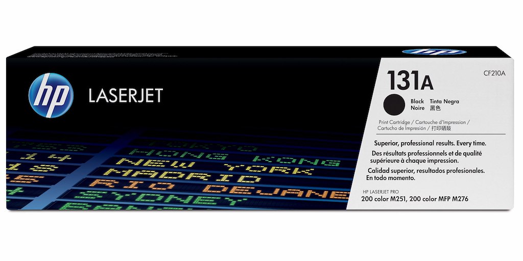 HP 131A Black Original LaserJet Toner Cartridge, CF210A