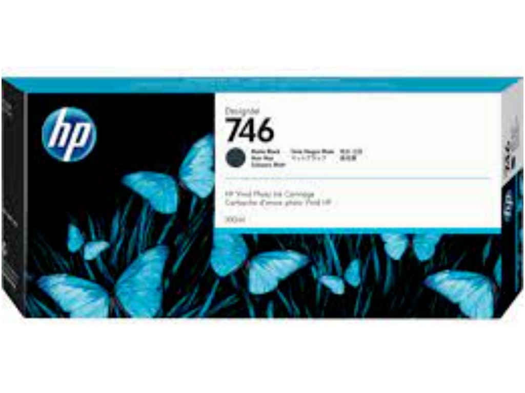 HP 746 300-ml Matte Black DesignJet Ink Cartridge, P2V83A