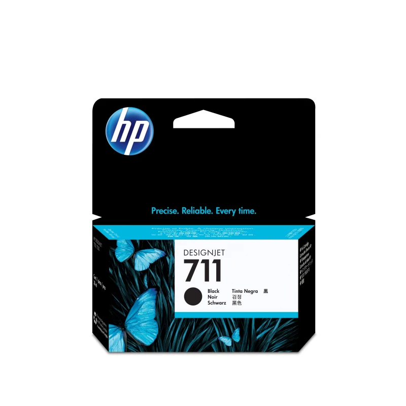 HP 711 38-ml Black DesignJet Ink Cartridge, CZ129A