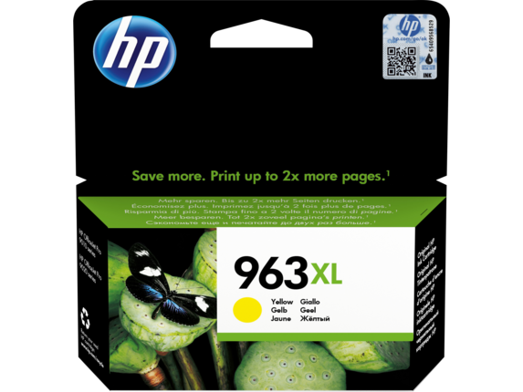 HP 963XL High Yield Yellow Original Ink Cartridge, 3JA29AE