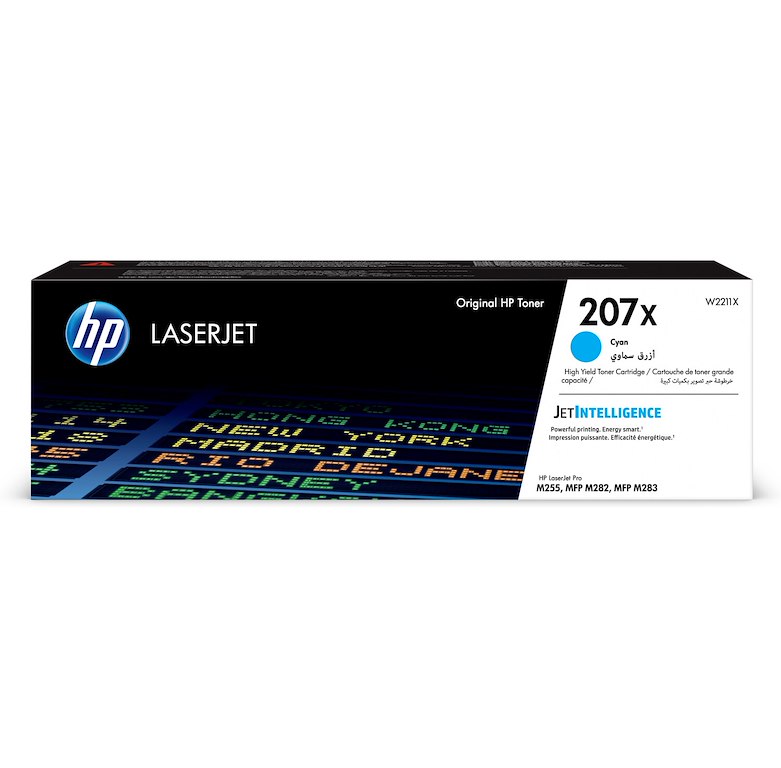 HP 207X Cyan LaserJet Toner Cartridge, W2211X