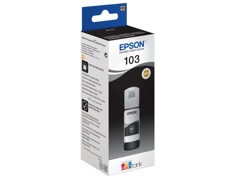 Epson 103 EcoTank Black Ink Bottle, C13T00S14A