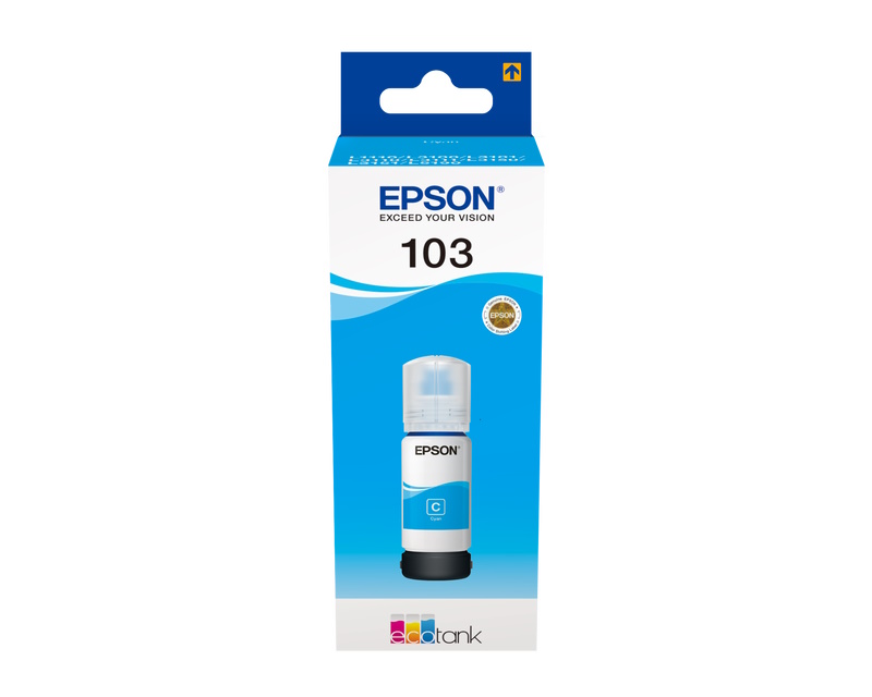 Epson 103 EcoTank Cyan Ink Bottle, C13T00S24A
