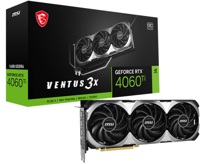 MSI nVidia GeForce RTX 4060 Ti VENTUS 3X 16G OC, grafička karta