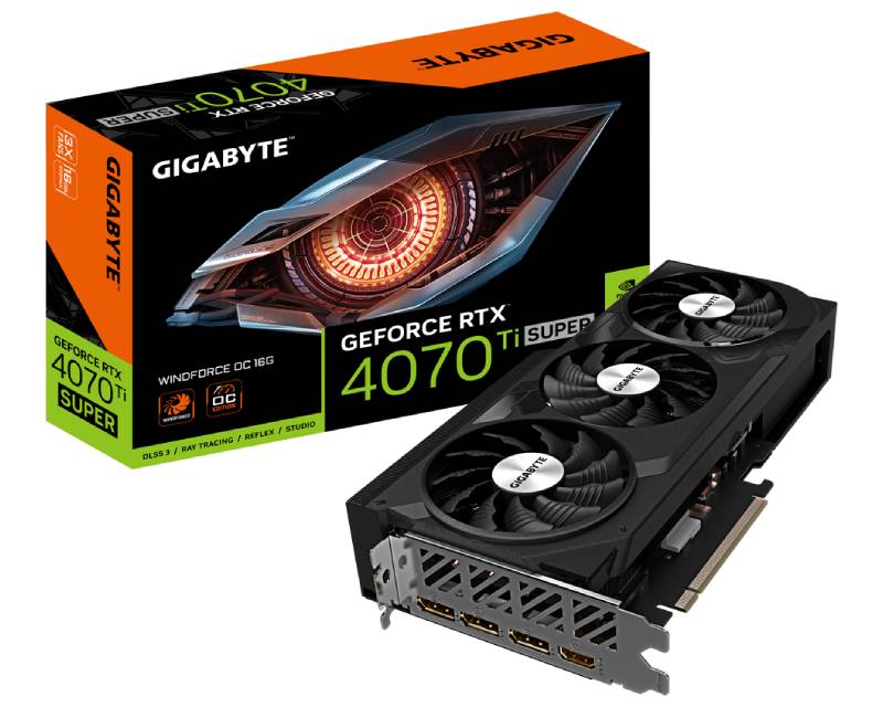 Gigabyte nVidia GeForce RTX 4070 Ti SUPER WINDFORCE 16GB, grafička karta