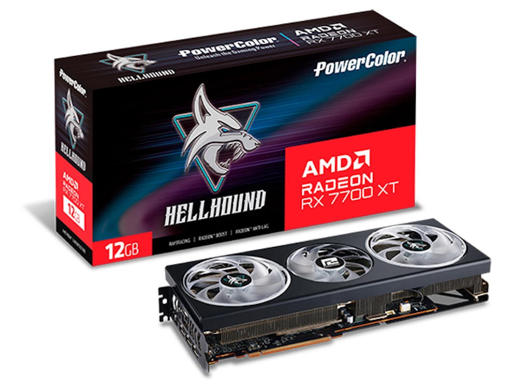 POWER COLOR AMD Radeon Hellhound RX 7700 XT crna 12GB, grafička karta