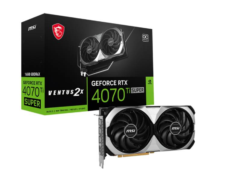 MSI nVidia GeForce RTX 4070 Ti SUPER VENTUS 2X OC 16GB, grafička kartica