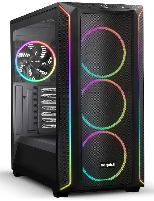 SHADOW BASE 800 FX Black, MB compatibility: E-ATX / ATX / M-ATX / Mini-ITX, ARGB illumination, Four pre-installed be quiet! Light Wings 3 140mm PWM fans, including space for water cooling radiator...