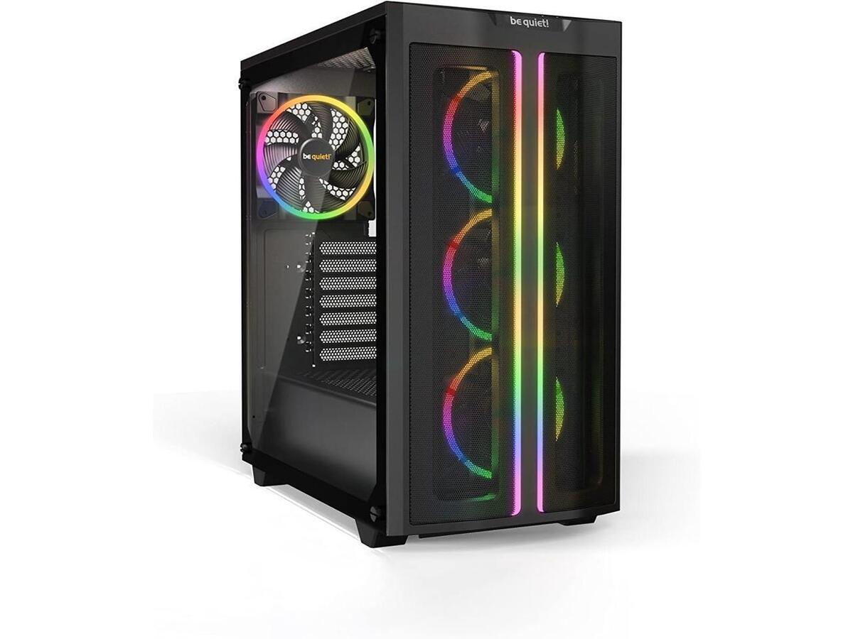 PURE BASE 500 FX Black, MB compatibility: ATX / M-ATX / Mini-ITX, ARGB lighting at the fans, the front and inside the case, ARGB-PWM-Hub, Four pre-installed be quiet! Lite Wings PWM fans, Ready fo...