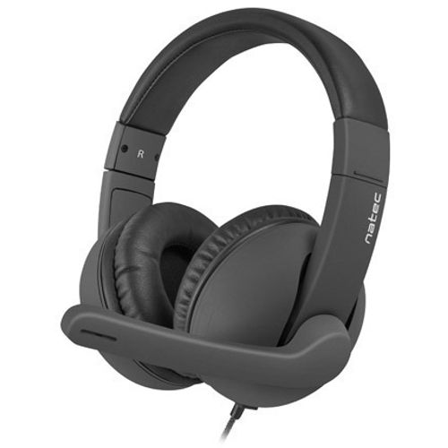 Natec RHEA, Stereo Headset with Volume Control, 3.5mm Stereo, Black