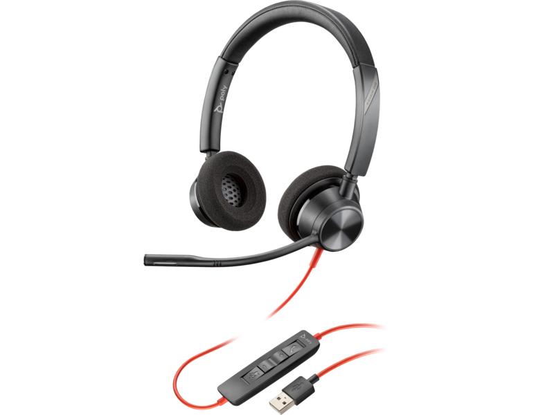 HP Poly HP Poly Blackwire 3320 USB-A Headset, Black