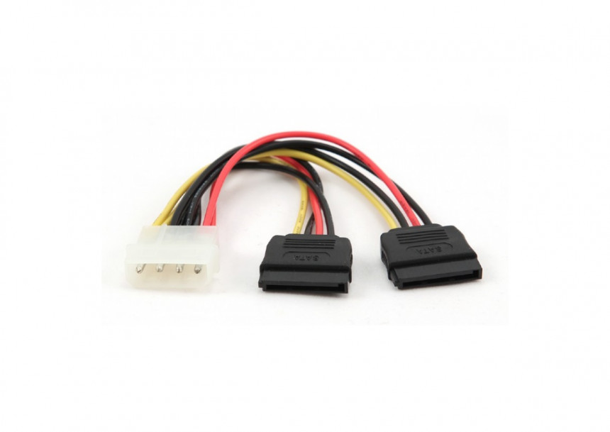 Gembird Power Supply Internal Y-Splitter, 5.25in (Molex) to 2x SATA