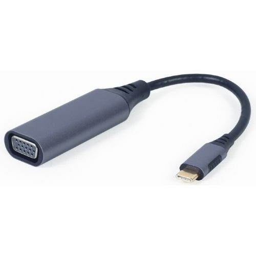 Gembird VIDEO Adapter USB-C to VGA HD15, M/F, Cable, Space Grey