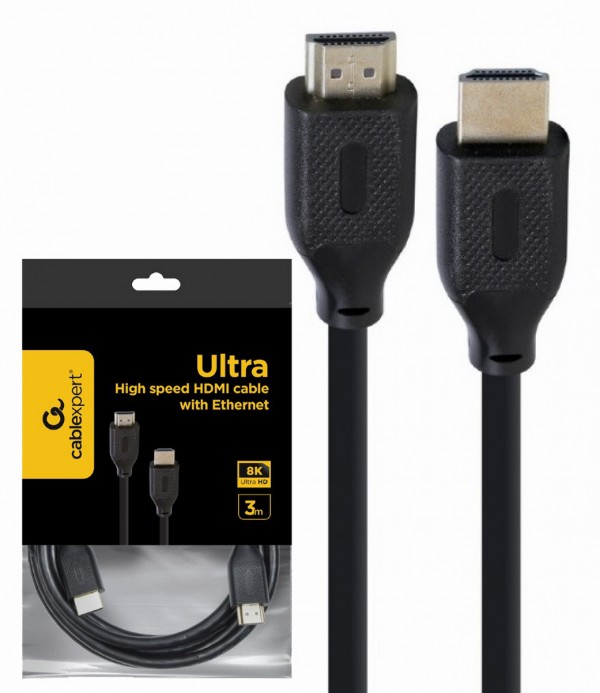 Gembird MONITOR Cable, Premium Series, High speed HDMI 4K with Ethernet, HDMI/HDMI M/M, Gold Plated, Braided, 2m