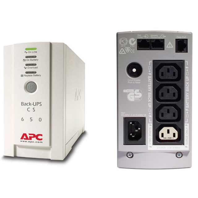 APC Back-UPS 650VA, Standby, Tower, 650VA/400W, 230V, BK650EI