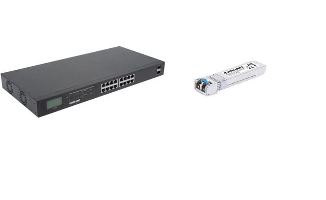 Intellinet Intellinet Switch 16-Port 2SFP PoE 370W + 508742