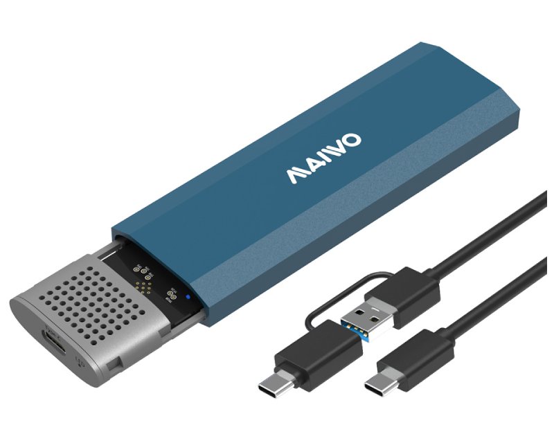 MAIWO Externo Kućište USB-C 3.1 na M.2 NVMe/SATA aluminium, K1690