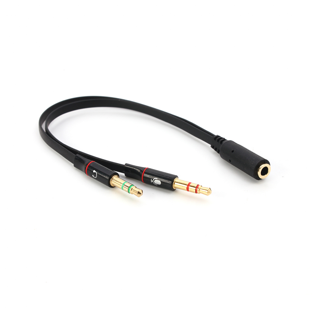 Kabl splitter 3.5mm - mikrofon I zvucnike crni