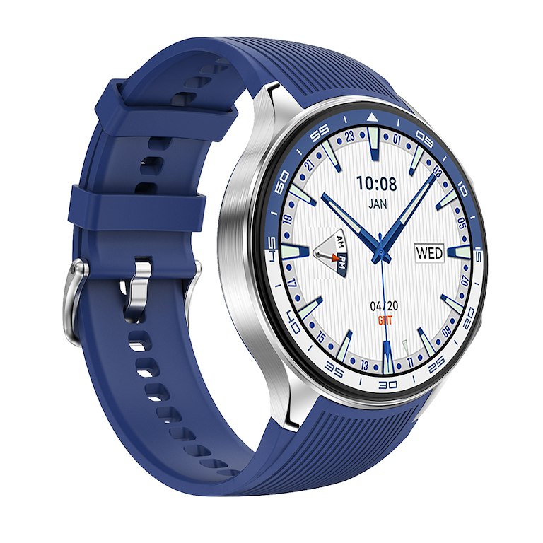 Smart watch DT Watch X plavi (plava silikonska i braon kozna narukvica) (MS)