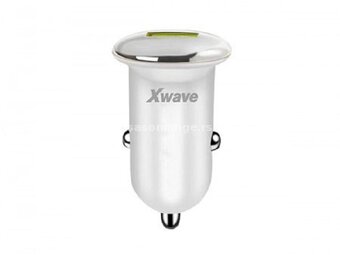 X WAVE USB auto punjač za mobilne, tablete, 1 xUSB, 5V srebrno-bela ( C20 )