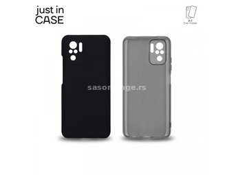 JUST IN CASE 2u1 Extra case MIX paket CRNI za Redmi Note 10s