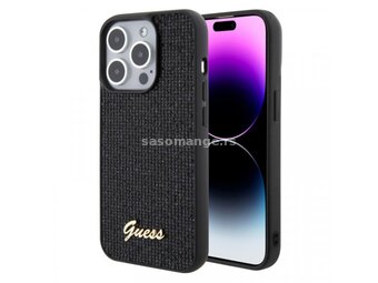 Guess Maska za iPhone 15 Pro DISCO SCRIPT METAL BLACK