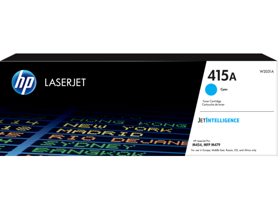 HP 415A Cyan Original LaserJet Toner Cartridge, W2031A