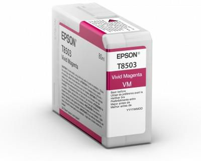 Epsosn T85030N UltraChrome HD Vivid Magenta 80ml Cartridge, C13T85030N