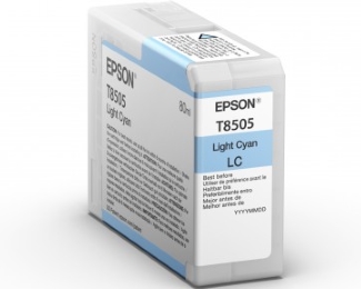 Epson T8505 UltraChrome HD Light Cyan 80ml Cartridge, C13T850500