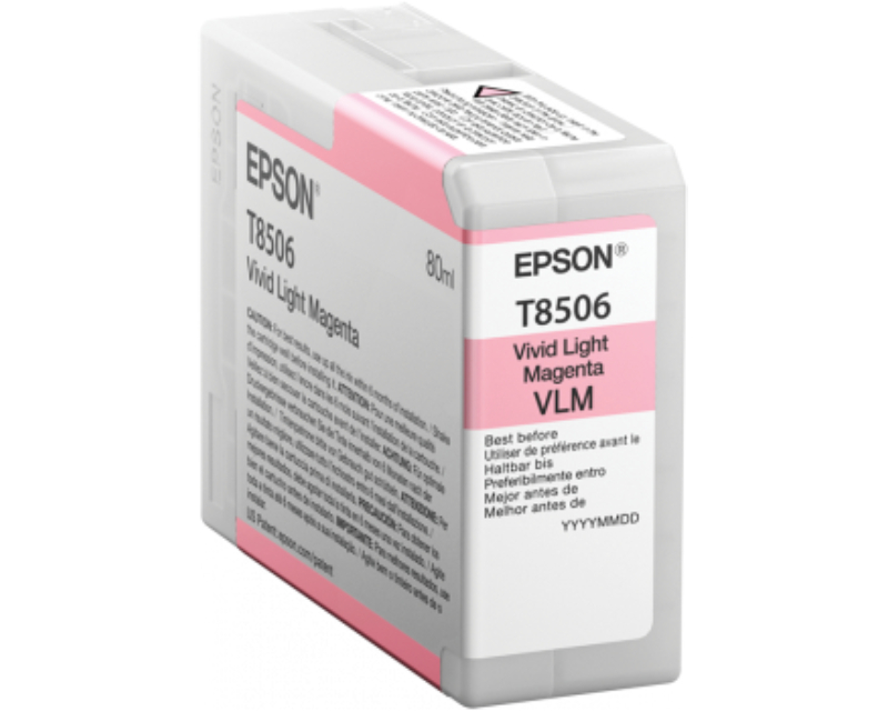 Epson T85060N UltraChrome HD Vivid Light Magenta 80ml Cartridge, C13T85060N