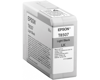 Epson T8507 UltraChrome HD Light Black 80ml Cartridge, C13T850700