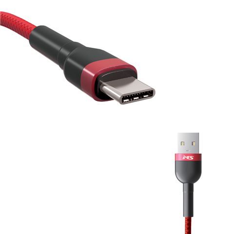 MS KABL MS USB-A 2.0 -> USB-C, 1m, crveni