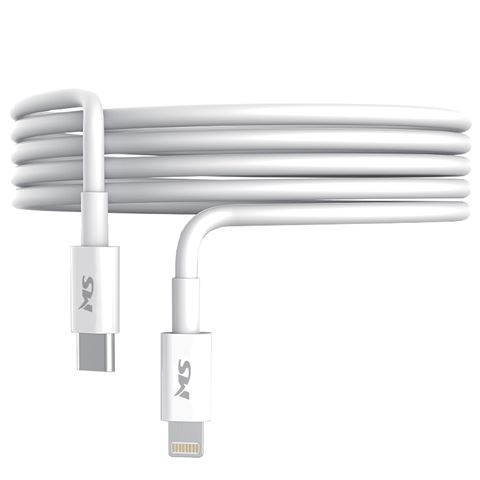 MS KABL MS USB-C ->LIGHTNING, 2m, beli