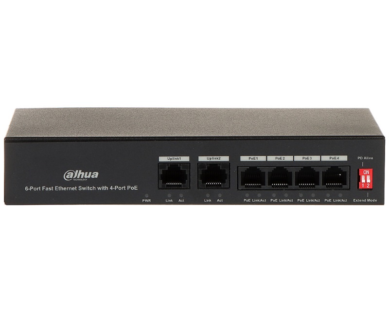 Dahua PFS3006-4ET-36 6-Port Fast Ethernet Switch with 4-Port PoE