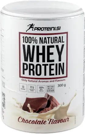 proteini.si
100% NATURAL WHEY PROTEIN - Čokoladni ukus, 300 g
Dodatak ishrani