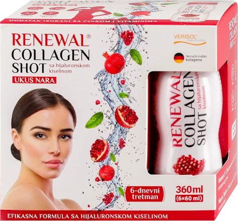 RENEWAL
COLLAGEN SHOT - ukus nara, 6x60ml, 360 ml
Dodatak ishrani