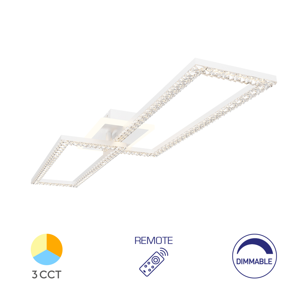 1 BRY-CRYSTAL-D-55W-3U1-DALJINSI-BELA-LED PLAFONJERA BH17-05190