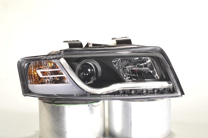 Audi A4 Hrom 01-04 (real DRL, LED TUBE). Devil Eye farovi AUDI A