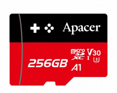 APACER Memorijska kartica microSDXC UHS-I U3 V30 A1 256GB AP256GMCSX10U7-RAGC