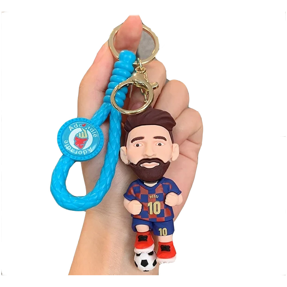 Footbal - Leo Messi Barca Blue Keychain V1