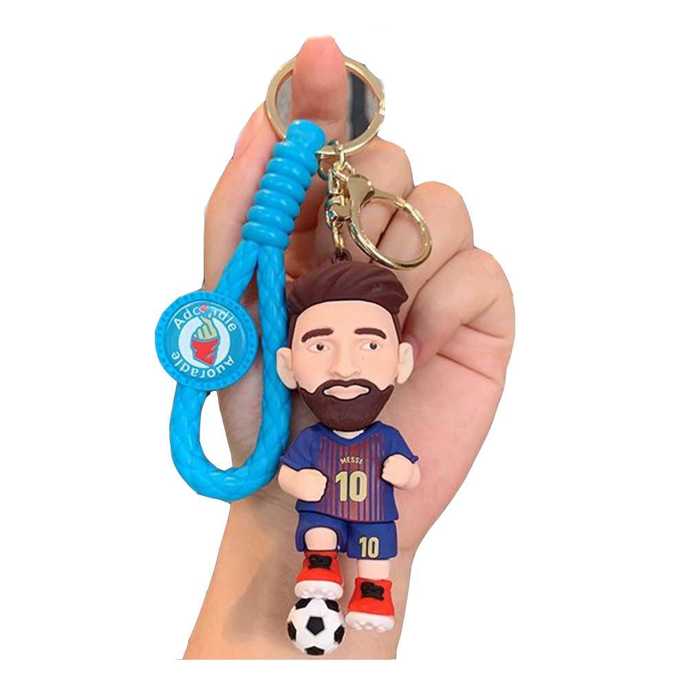 Footbal - Leo Messi Barca Blue Keychain V2