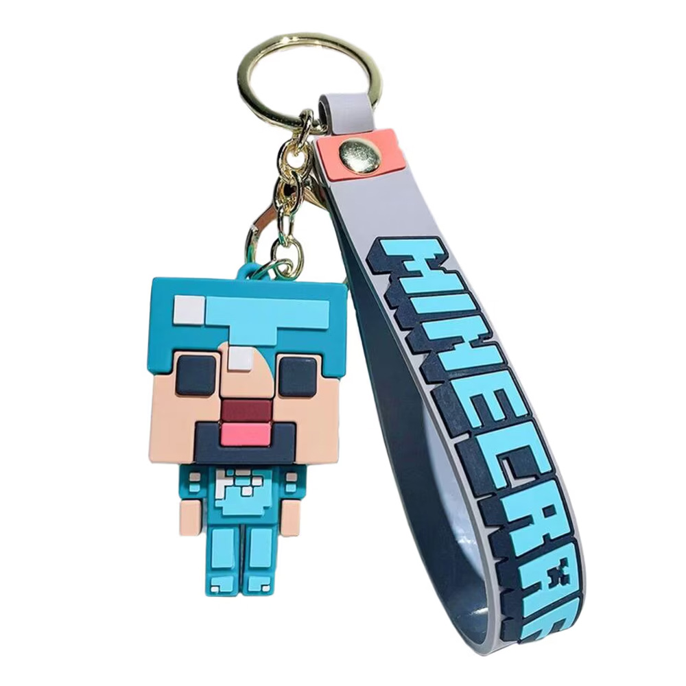 Minecraft - Steve Diamond Armor Keychain