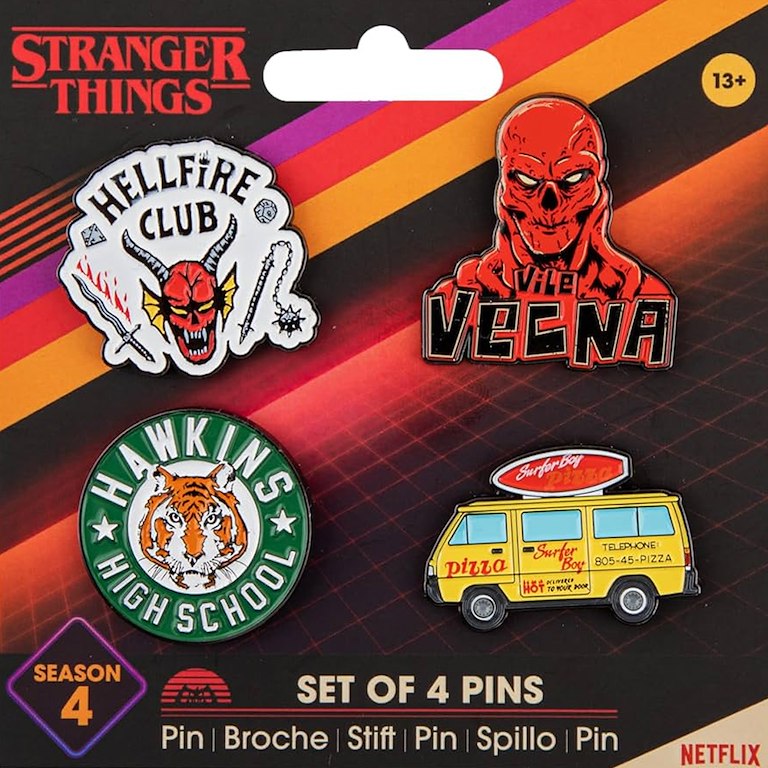 Stranger Things Pins 4-Pack Season 4