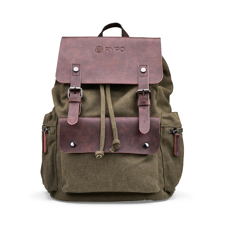 RYPO Canvas Backpack Green - Ranac