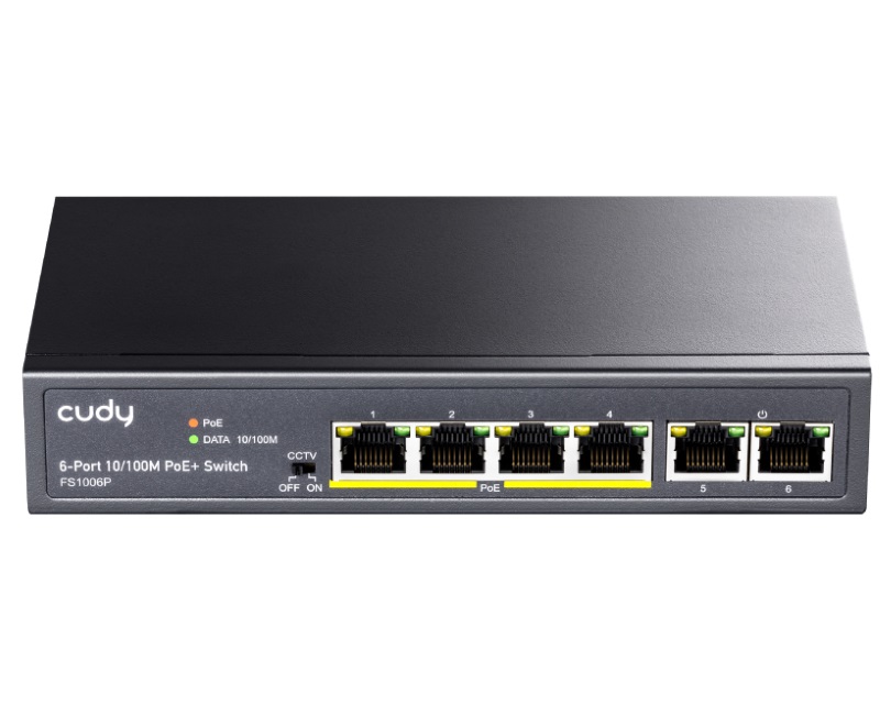 CUDY FS1006P PoE+ 6port switch